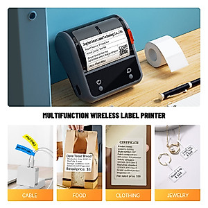 NIIMBOT Label Maker Machine, B3S Thermal Label Maker, Upgrade 3Inch Thermal Label Printer, Portable Label Maker with 1Pack 70x40mm Label, Bluetooth Label Makers for Clothing, Barcode & Small Business