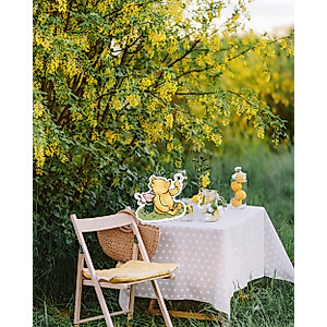 6 PCS Classic Winnie Cutouts with Stand Cute Pooh Baby Shower Cutouts for Winnie Birthday Decorations Centerpiece Yard Signs