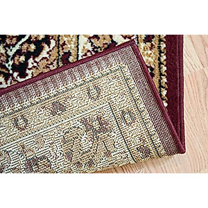 United Weavers of America, Dallas Collection, Area Rug, Indoor, Polypropylene, Jute Backing, Stain Resistant, Traditional, Burgundy, Floral Print, Rectangular, 5'3" x 7'2"