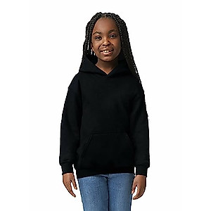 Gildan Youth Hoodie Sweatshirt, Style G18500B, Black, X-Large