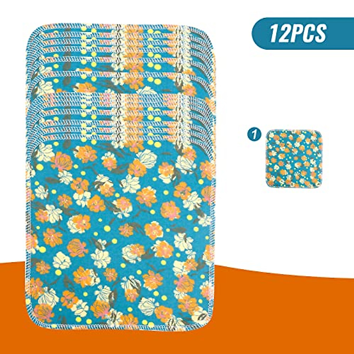 UNIMEIX 12 Pack Reusable Paper Towels Washable Roll Zero Waste Reusable Napkins Eco Friendly Paperless Towels for Kichen