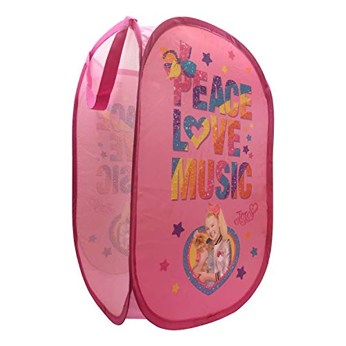 Jay Franco Nickelodeon JoJo Siwa Peace Love Music Pop Up Hamper, Pink