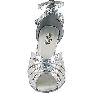 Women's Ballroom Dance Shoes Tango Wedding Salsa Dance Shoes Silver 2713EB Comfortable - Very Fine 2.5" Heel 8.5 M US [Bundle of 5]