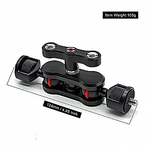 TOSICAM Articulating Magic Arm with Double Ballheads Monitor Mount,1/4" Screw for Field Monitor,Lights,Audio Recorders,Gimbal,Camera Cage,Video Shooting