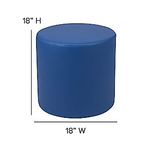 Flash Furniture Soft Seating Collaborative Circle for Classrooms and Common Spaces - 18" Seat Height (Blue)