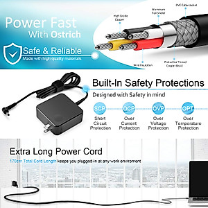 Charger for Lenov Laptop Computer 65W 45W Round Tip Power Supply AC Adapter for Lenovo IdeaPad 330-14, 330-15, 330-17, 510-15, 330s-14, 330s-15 Lenovo Flex 6-14 Laptop Charger