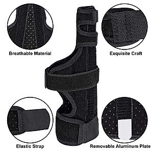 Ultrafun Two Finger Splint Medical Grade Boxer Finger Brace Support Immobilizer Cast for Broken Fingers, Injuries, Arthritis, Trigger Finger, Tendonitis and Pain Relief (Two Fingers-L/XL)