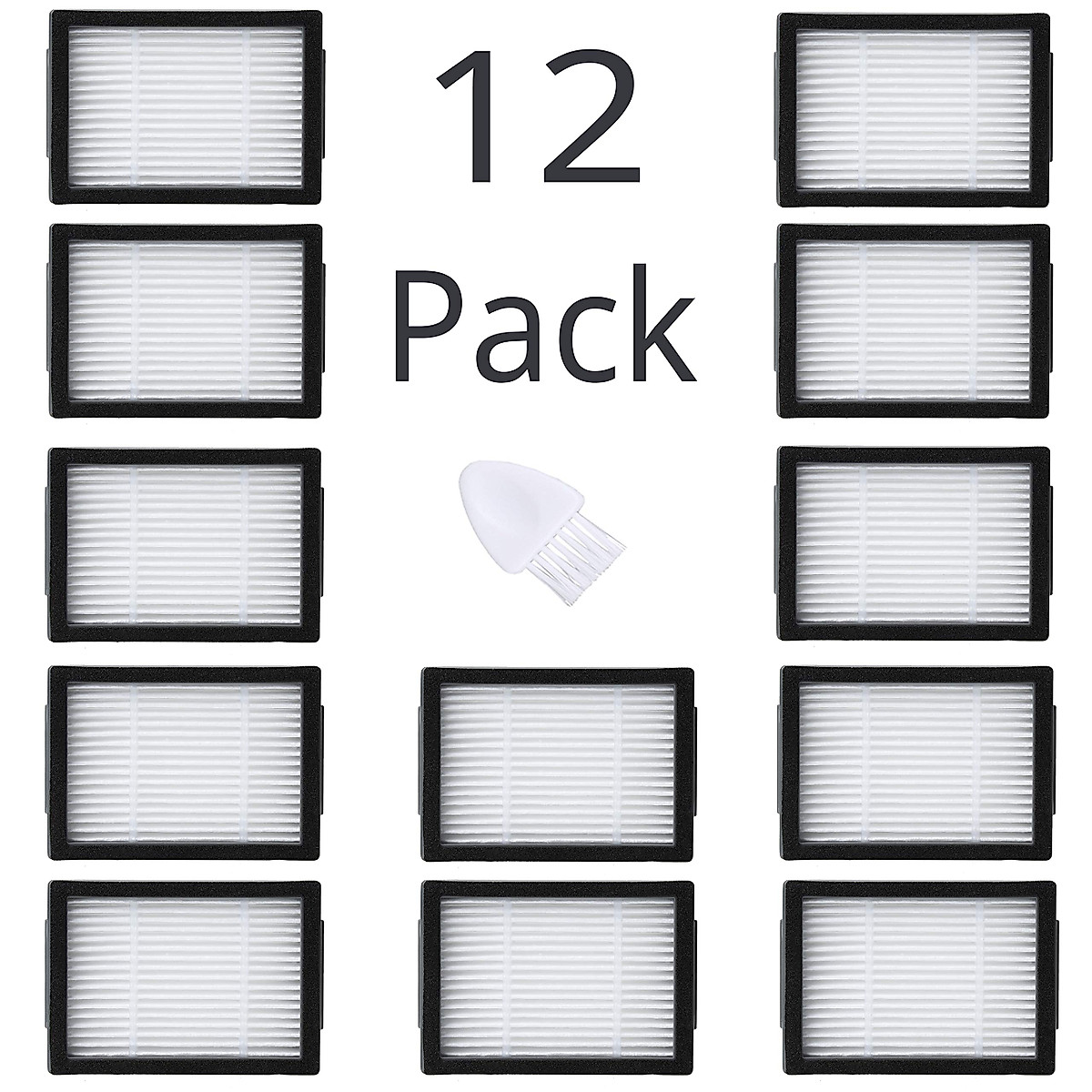 JoyBros 12-Pack Replacement HEPA Filter Compatible for iRobot Roomba Combo i,e,j Series:E5 E6 i1 i3 i4 i5 i6 i7 i8 J5 J6 J8 And All Plus Versions NOT for J9