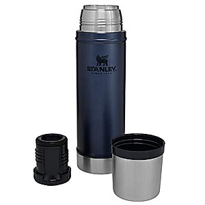 Stanley Classic Vacuum Insulated Wide Mouth Bottle - BPA-Free 18/8 Stainless Steel Thermos for Cold & Hot Beverages – Keeps Liquid Hot or Cold for Up to 24 Hours, Nightfall, 20 oz