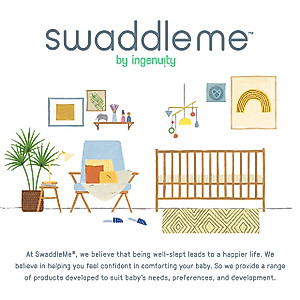 SwaddleMe by Ingenuity Night Sack Sleeper, For Ages 6-12 Months, 16-24 Pounds, Up to 30 Inches Long, 2-Pack Loose-fit Baby Swaddle Sack Wearable Blanket