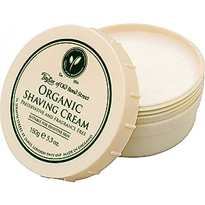 Taylor of Old Bond Street Organic Shaving Cream w/Aloe & JojobaNew 5.3 oz.