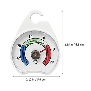 UPKOCH Refrigerator Thermometer -30~30°C/-20~80°F Fridge Large Dial Analog Thermometer with Red Indicator for Freezer Cooler Home Kitchen Restaurants