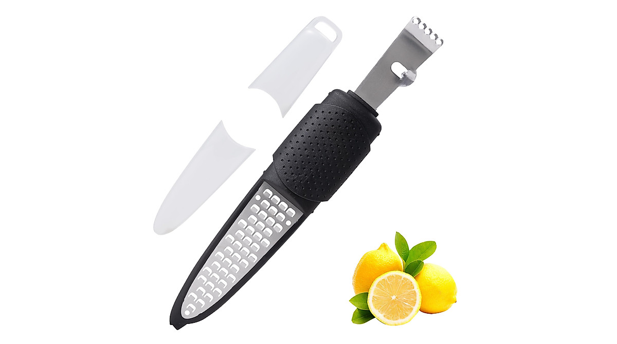 Rainspire Lemon Zester Tool - 2-in-1 Citrus Excellence