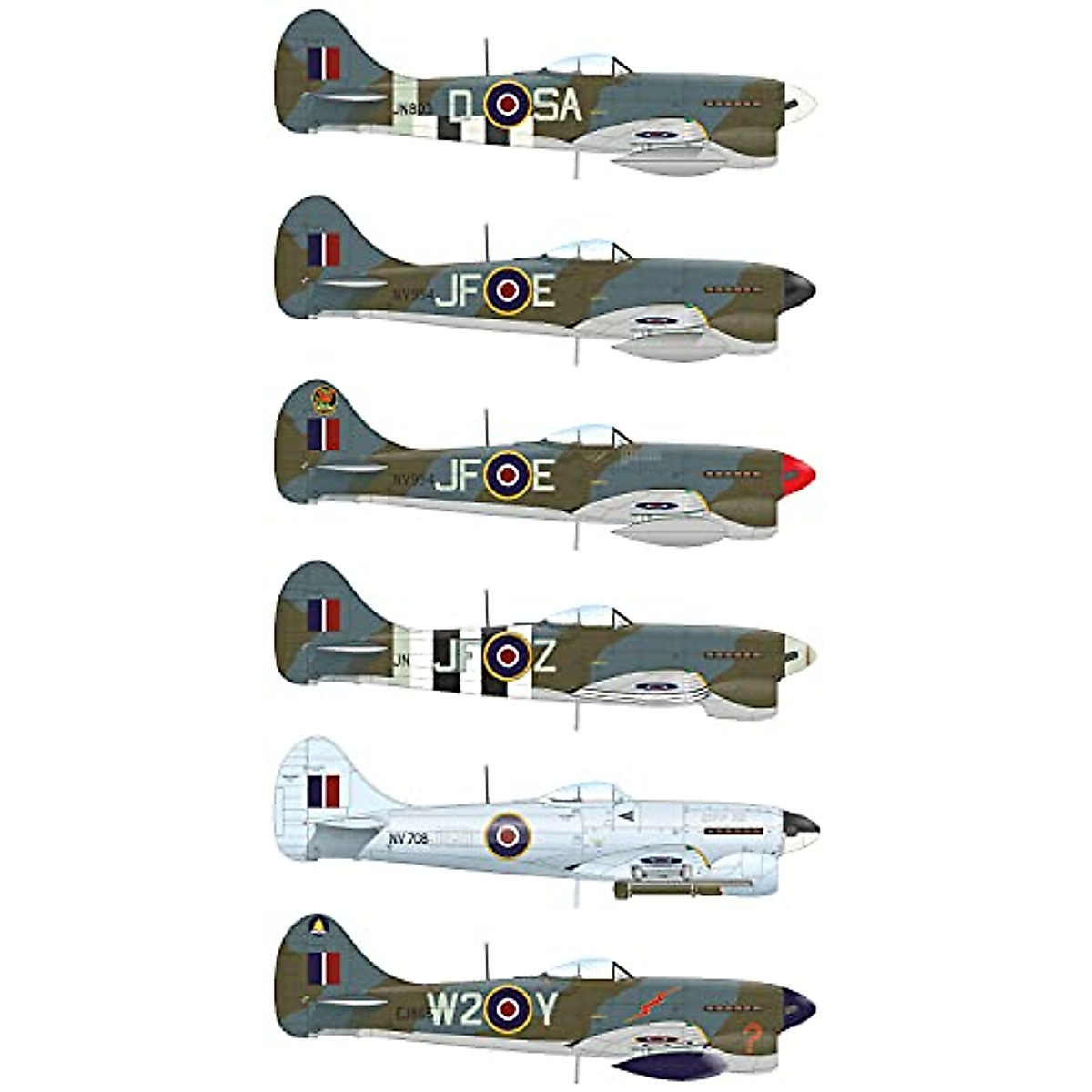Eduard EDK82122 Kits 1:48 Profipack-Tempest Mk.V Series 2 WWII Model, Various
