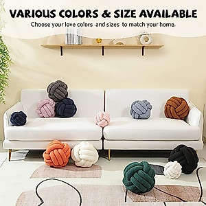 ZAKUN Know Pillow Balls, Round Ball Pillows Decorative Throw Pillows, Soft Plush Knotted Pillows Home Decoration for Sofa Bed Couch Handmade Knotted Ball Throw Pillow Cushion