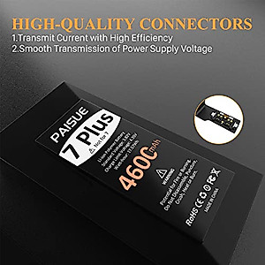 Battery for iPhone 7 Plus, Upgraded 4600mAh High Capacity Replacement Battery, New 0 Cycle Li-ion Battery for 7 Plus A1661 A1784 A1785 with Complete Repair Tool Kit and Instruction