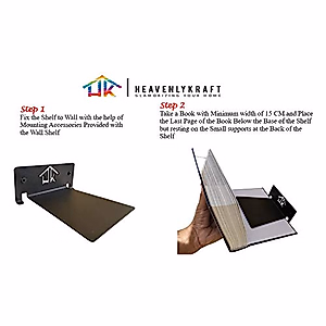 HeavenlyKraft Wall Mounted Metal Bookshelf Floating Bookshelf Supported by Superheros Invisible Bookshelf Metal Shelf Superhero Decoration Shelf Childrens Room Décor Model No. HK_249