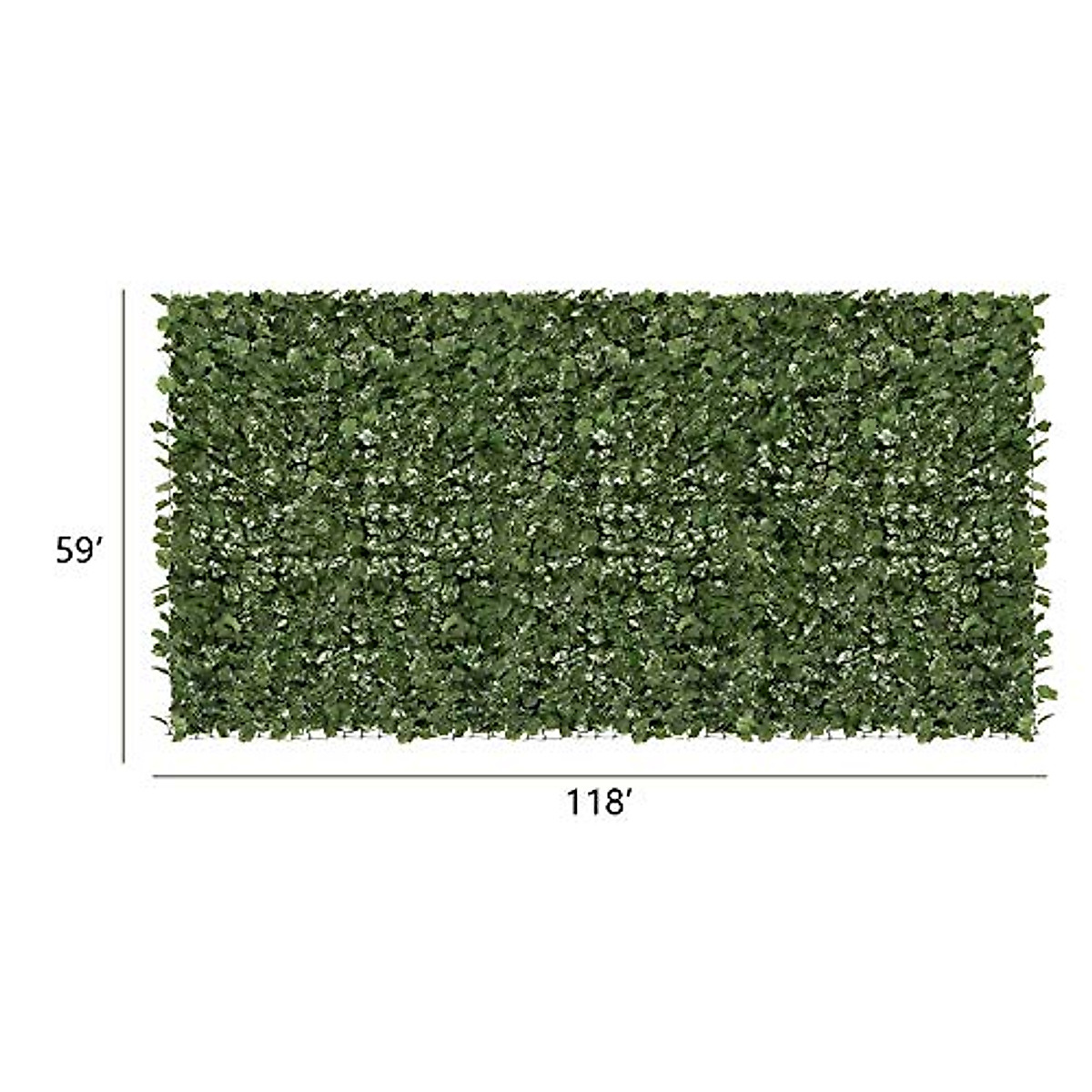 Artificial Ivy Privacy Fence Screen, Faux Ivy Leaves Hedge Fence and Vine,Heavy Duty Fencing Mesh Shade Net Coverfor Wall Home Outdoor Decor, Garden, Yard Decoration (Green) (118', 59')