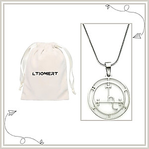 Sigil of Lilith Necklace, with 20" Snake Chain, Pure 304 Stainless Steel Pendant and Chain…