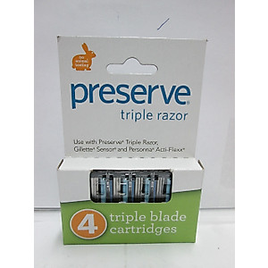 Preserve PRE-5091P2 Triple Razor Replacement Blade44; 4-Pack. This multi-pack contains 2 packs.