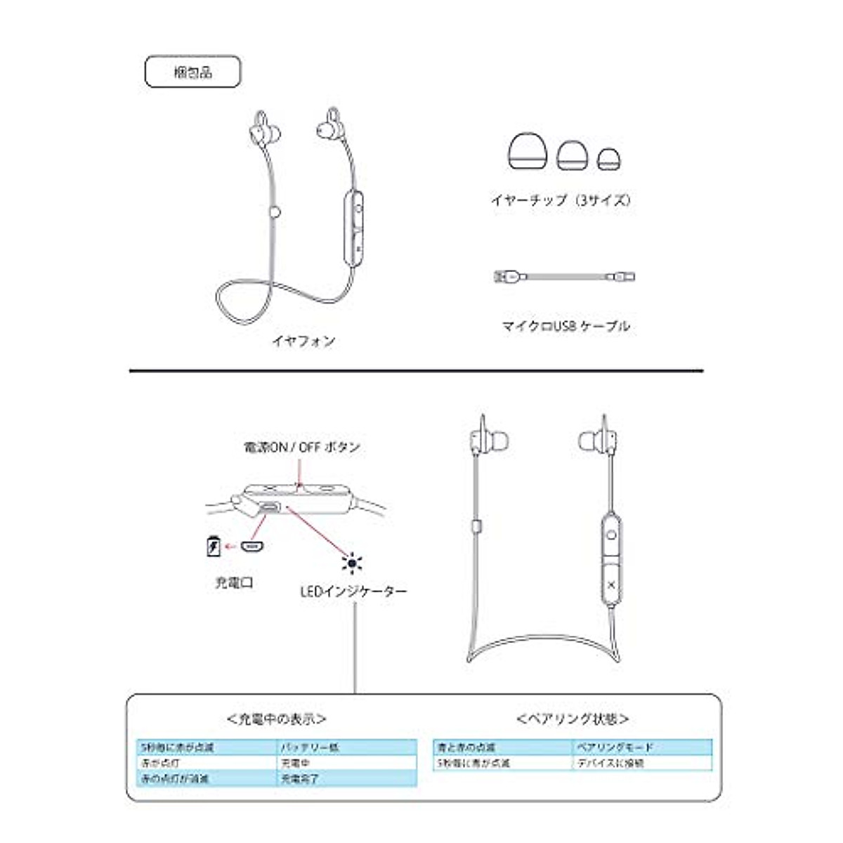 JAM Sweat Resistant Wireless Bluetooth Earbuds 6 Hour Playtime, Hands-Free Calling, Magnetic Cord Management, Lightweight Design Live Loose Sport Headphones Black