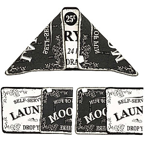 Benissimo Soft Woven Rugs, 24"x56"Laundry Room Rug, Funny Non Slip Laundry Mats, Woven, Machine Washable, Runner Floor Mat for Washroom, Bathroom, Self Service-Load of Fun-Open 24 Hours