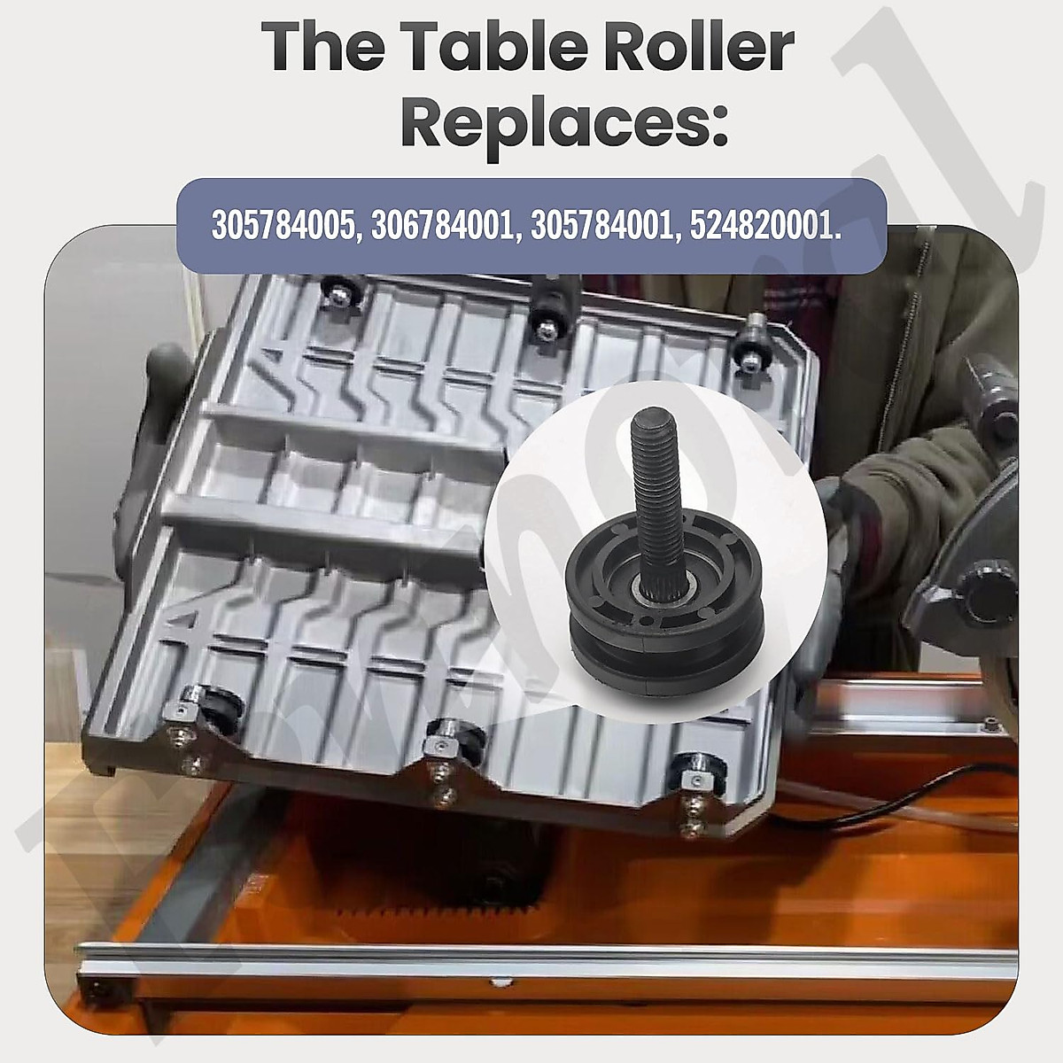 305784005 305784001 Tile Saw Roller Assembly Compatible with Ryobi DT180EVO for Ridgid 7" Tile Saw R4030, R4030S and R4031 (3 PCS)