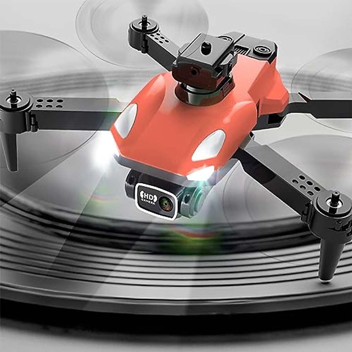 Foldable Drone with Camera, HD 1080P Camera FPV Drone,Beginner Gesture Control Drone,Obstacle Avoidance,Headless Mode,WiFi Remote Control Quadcopter Drone,Cool Lightweight with Lights (Orange)
