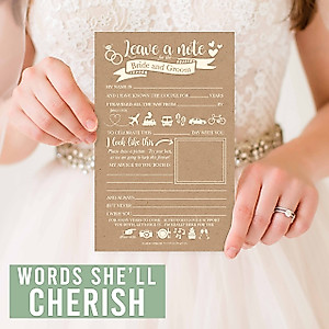 25 Wedding Advice Cards For The Bride and Groom, Rustic Bridal Shower Games For Guests, Wedding Guest Book Alternative, Wedding Card Boxes For Reception, Advice for the Bride Wedding Shower Games