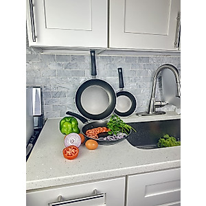 Berkley and Jensen Commercial Grade Non Sticking Frying Pan Set Of 3 (8inch , 10inch , 12inch )