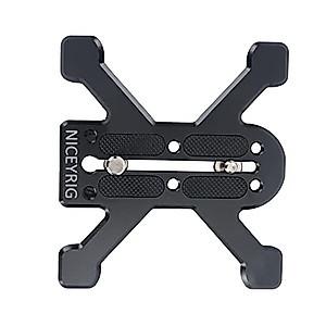 NICEYRIG Quick Release Plate for Arca-Swiss Standard Applicable for Large DSLR and Mirrorless Camera, with Four Feet Stabilty Support - 520