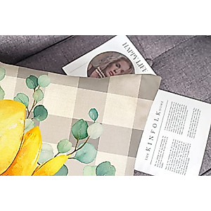 Spring Summer Pillow Covers 18x18 Set of 4 Sunflower Decorations for Farmhouse Pillows Home Sweet Home Bless This Home Decorative Throw Pillows Yellow Gray Throw Cushion Case for Home Decor TH169