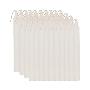 ladyrobyn White Candles for Spell | Candles/Healing Candles/Chime Candles | Unscented Wax Candles Spell Candles Ritual Spell (White)- Set of 40