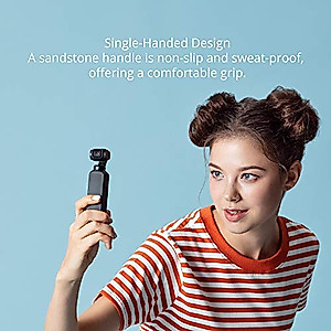 DJI Osmo Pocket - Handheld 3-Axis Gimbal Stabilizer with integrated Camera 12 MP 1/2.3” CMOS 4K60 Video, for YouTube, TikTok, Video Vlog, Streamlabs, Attachable to Smartphone, Android, iPhone, Black