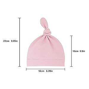 8PCS Newborn Baby Hats and Mittens Set Gloves Beanies No Scratch Mittens Warm Elastic Infants Hats 0-6 Months