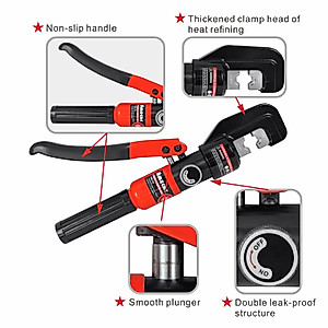 AMZCNC Hydraulic Hand Crimper Tool for Stainless Steel Cable Railing Fittings for 1/16" 1/8" 3/16" 1/4" Cable –Wire Swaging Tool 8 Ton and Stainless Steel Cable Cutter