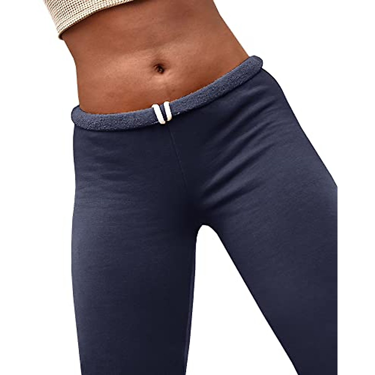Aurgelmir Womens Fleece Lined Flare Yoga Pants Winter Warm Workout Cotton Thermal Bootcut Leggings Navy Blue
