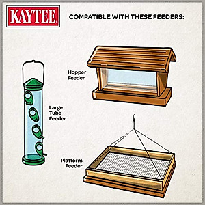 Kaytee Wild Bird Ultimate Birder's Blend Food Seed For Grosbeaks, Cardinals, Nuthatches, Woodpeckers & Other Wild Birds, 10 Pound