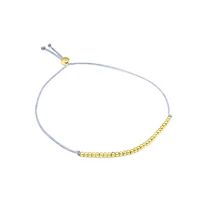 Lucky Feather 30th Birthday Gifts for Women; 30th Birthday Bracelet with 30 14K Gold Dipped Beads on Adjustable Cord; 30 Birthday Gift Ideas for Her