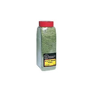 Woodland Scenics Static Grass Flock Shaker, Light Green/50 cu. in.