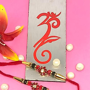 TheNext7 Set of 2 Rakhi for Brother, Rakhi for bhaiya and Bhabhi, Latest Rakhi Design, Rakhi from India