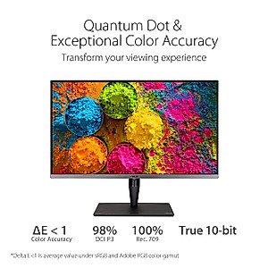 ASUS ProArt Display 32” 4K HDR Computer Monitor (PA32UCG-K) - UHD (3840 x 2160), Mini-LED IPS, 1600nits, 120Hz, 10-bit, Thunderbolt 3, HDMI2.1, w/Calibrator, Compatible With Laptop & Mac Monitor,Black