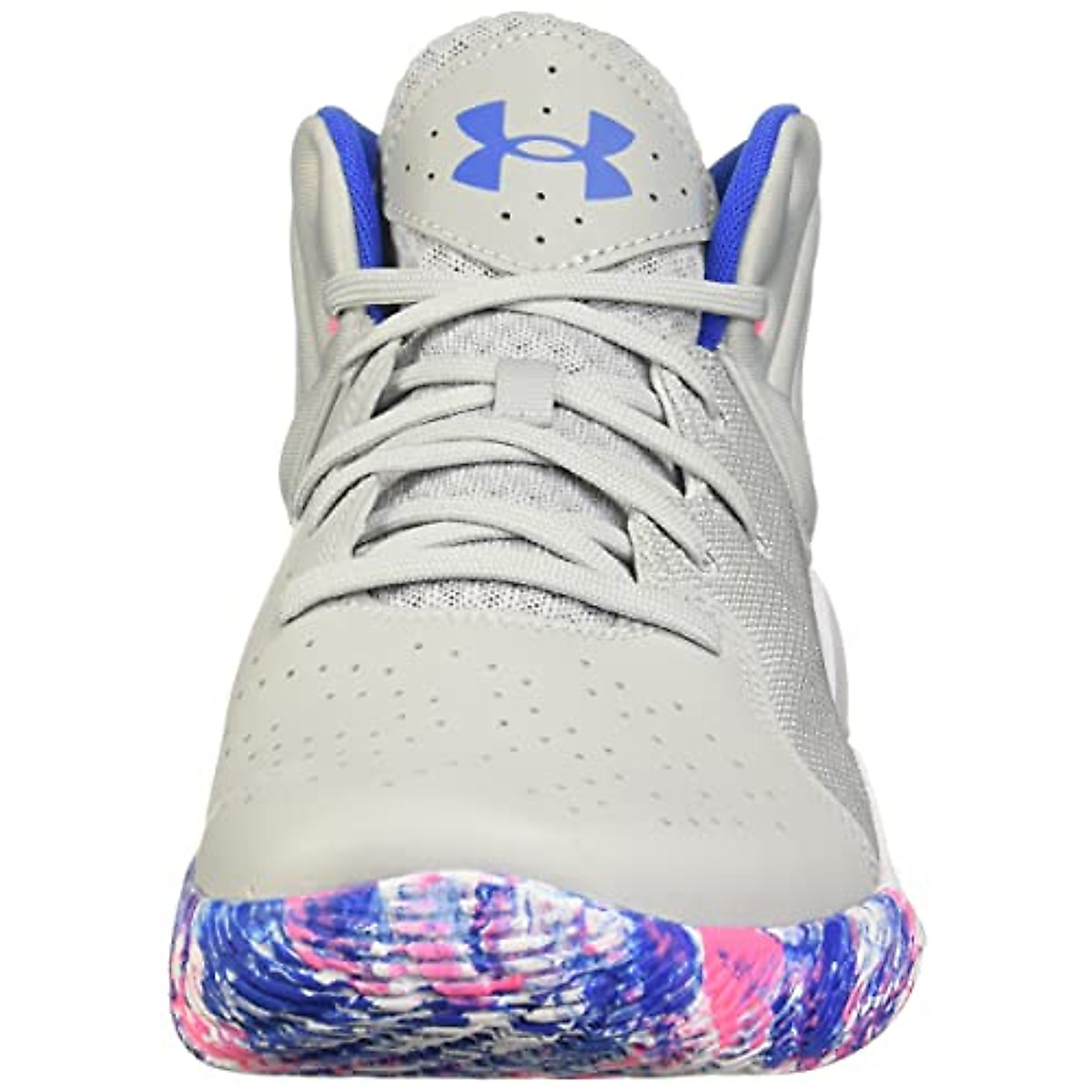 Under Armour Unisex Jet '21 Basketball Shoe, (109) Mod Gray/White/Versa Blue, 10 US Men