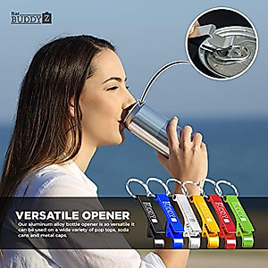 Keychain Bottle Opener - bartender bottle opener - Best Aluminum Bottle/Can Opener - Compact, Versatile & Durable - Vibrant Colors - Premium Keyring Bottle Opener - Ergonomic Design Silver