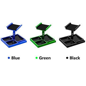 WOAEIUOS RC Car Stand Repair Tool Set 360 Degree Rotation for 1/18 1/24 RC Car Truck Buggy (Green)