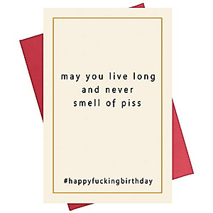 Funny Birthday Card - May You Live Long. Card for Best Friend, Brother, Sister, Joke Naughty Card