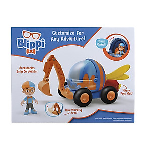Blippi BlippiMobile Wonders - Explore Includes 1 Mobile, 1 Figure, 3 Vehicle Accessories - Perfect for Every Fan,Unisex Children