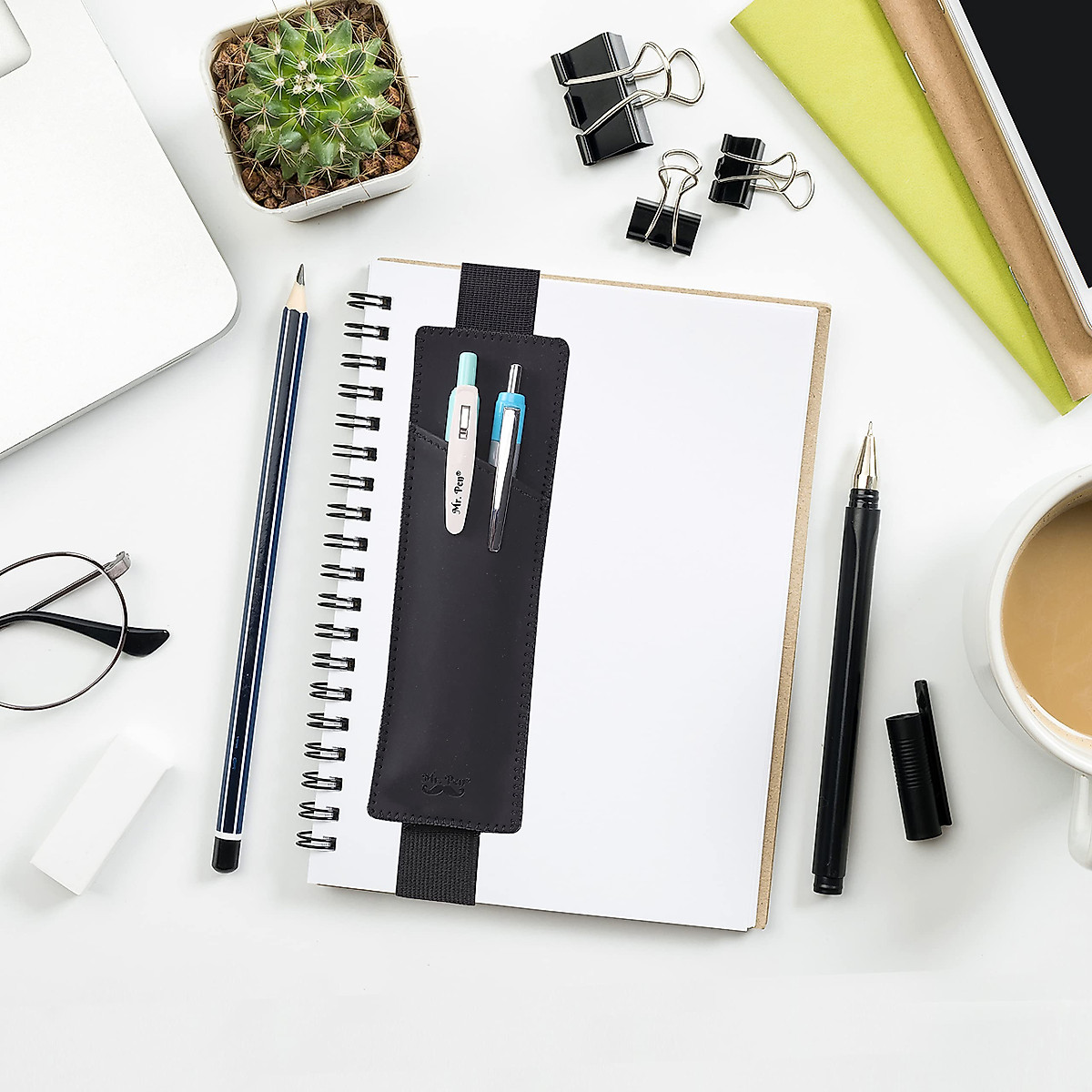 Mr. Pen- Adjustable Elastic Band Pen Holder, Pen Holder for Notebook, Notebook Pen Holder, Pen Sleeve, Journal Pen Holder, Pencil Holder for Notebook, Pen Holder Planner, Pouch with Elastic Band