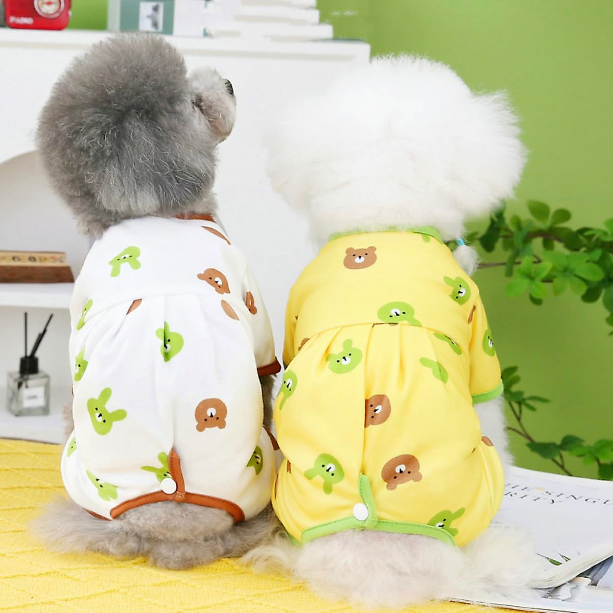 Dog Recovery Suit Dog Surgery Recovery Suit Dog Pajamas Neutering Recovery Suit for Male Dogs Cat Recovery Suit Dog Onesie Anti Licking Abdominal Wound for Male Female Pet Dog Neuter Recovery （2pack