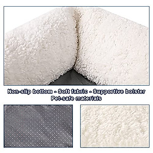 ANPPEX Bunny Bed Rabbit Bed, Cushion for Cat, Guinea Pig Bed Mat, Kitten Hamster Small Cat Dog Bed, with Washable Removable Cushion